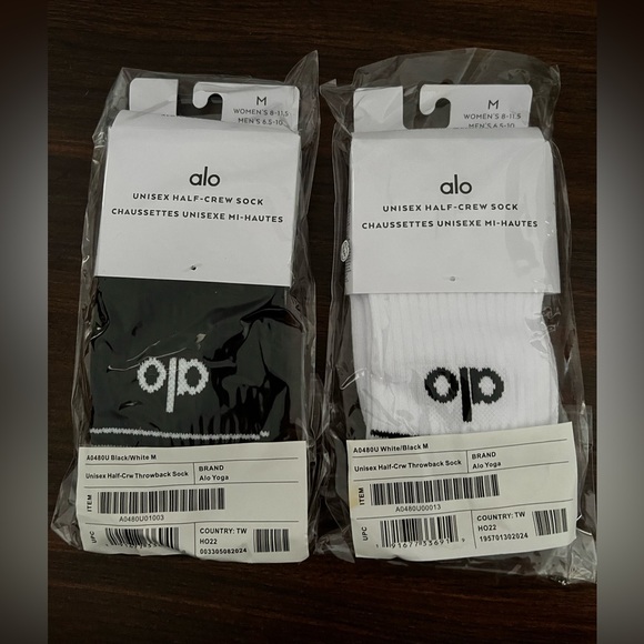 ALO Yoga | Underwear & Socks | Alo Yoga Unisex Black And White Halfcrew ...